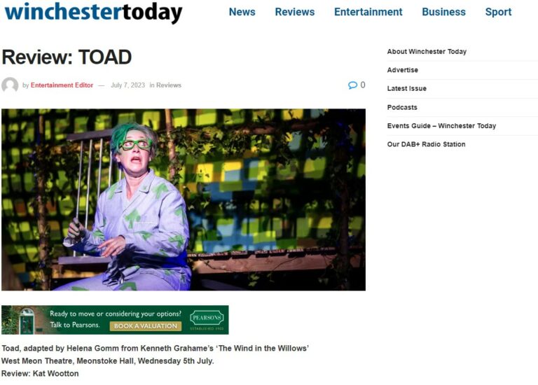 Toad Review - West Meon Theatre